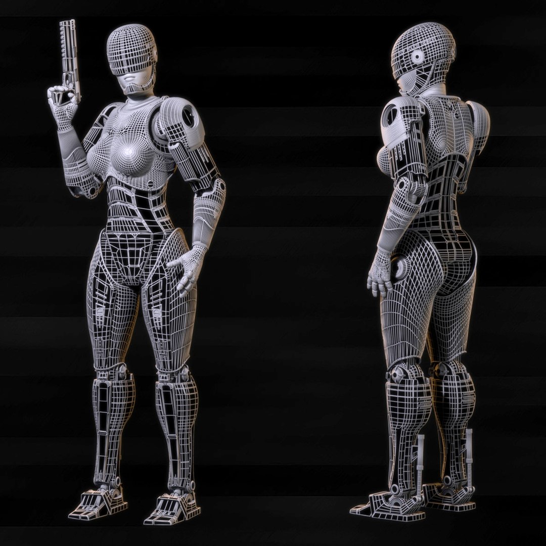 3D Model Robocop Woman - TurboSquid 1385210