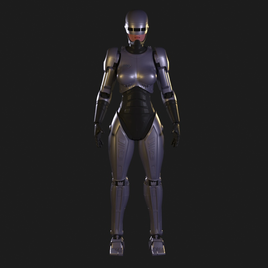 3D Model Robocop Woman - TurboSquid 1385210