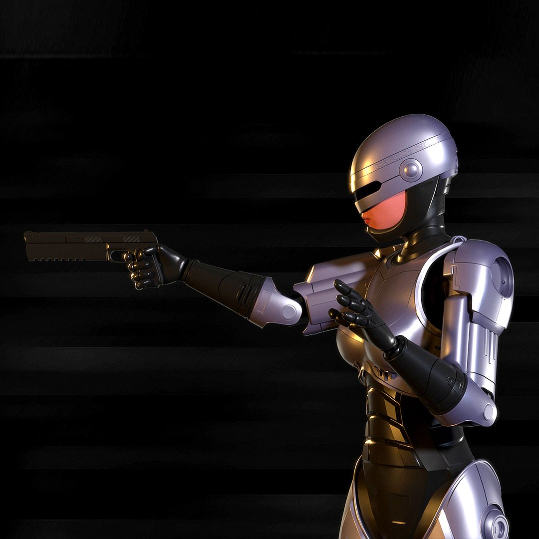 3D Model Robocop Woman - TurboSquid 1385210