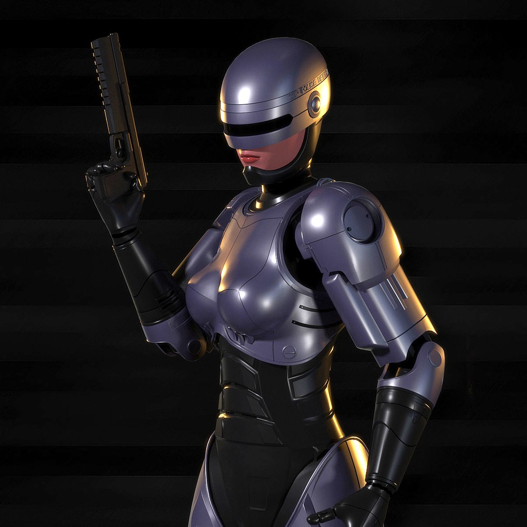 3D Model Robocop Woman - TurboSquid 1385210