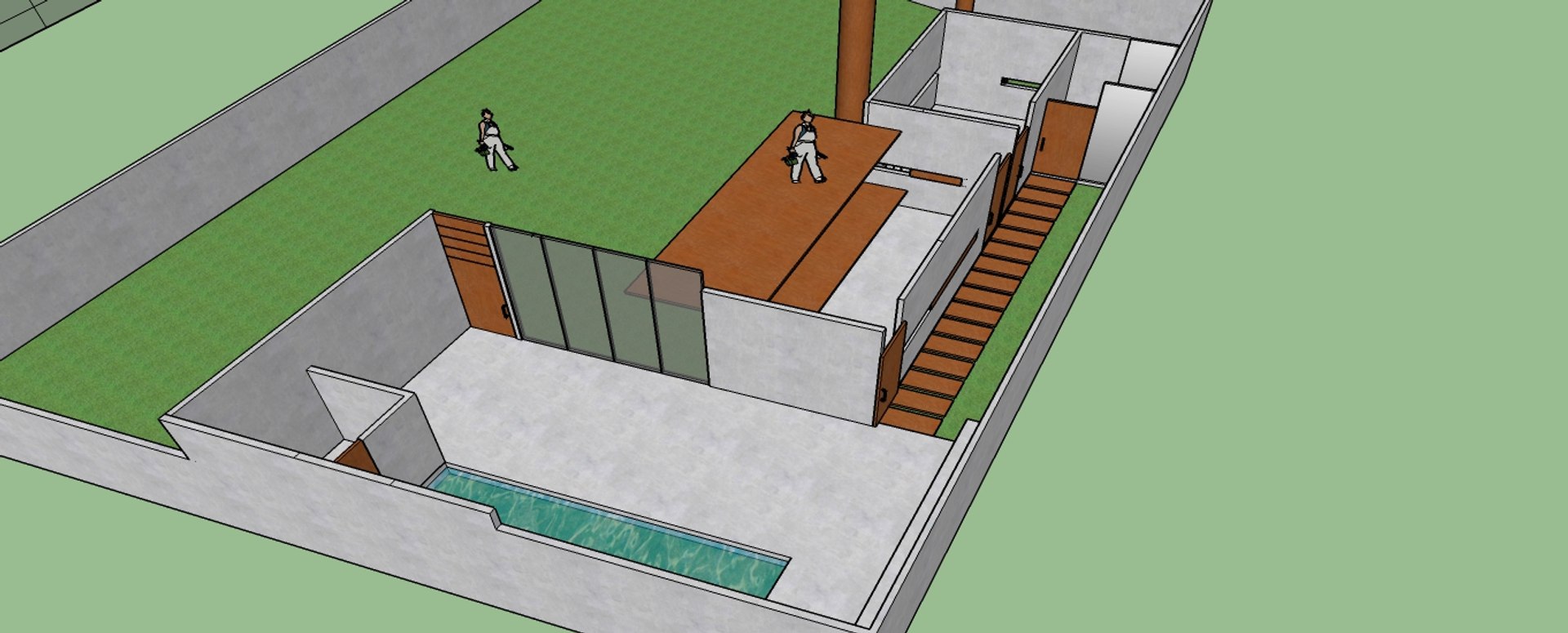 3d minimalist house howard idea model