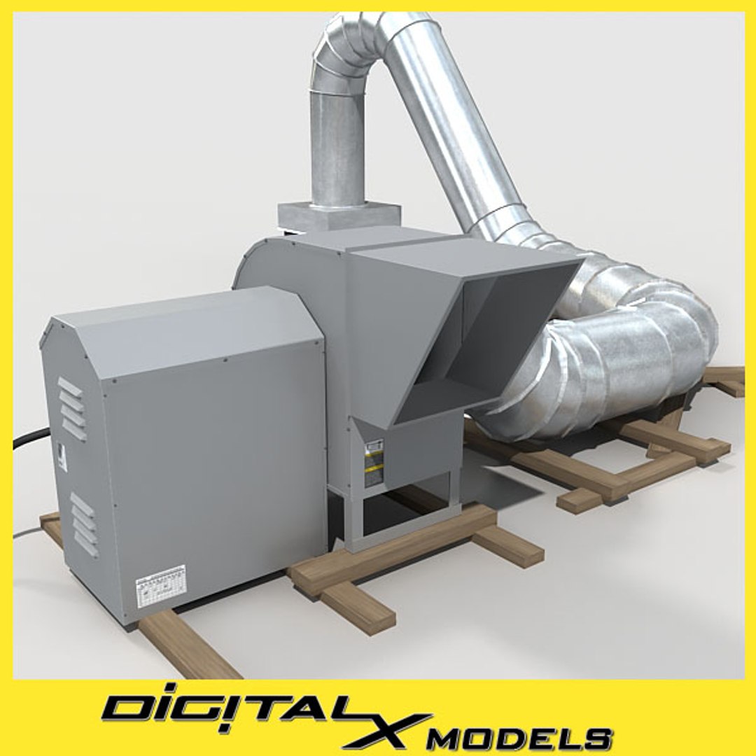 3d Rooftop Hvac Blower Ductwork Model