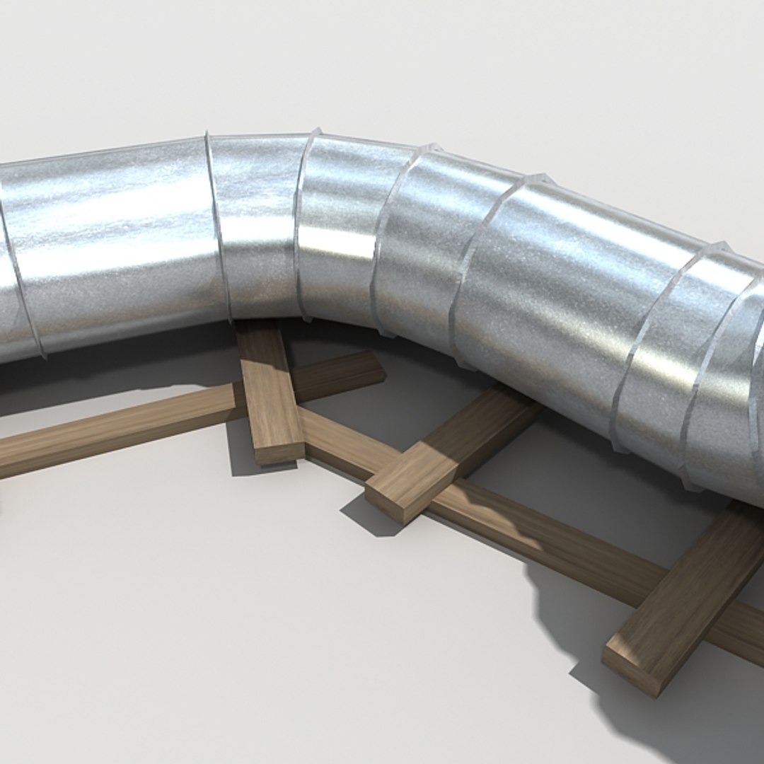 3d Rooftop Hvac Blower Ductwork Model