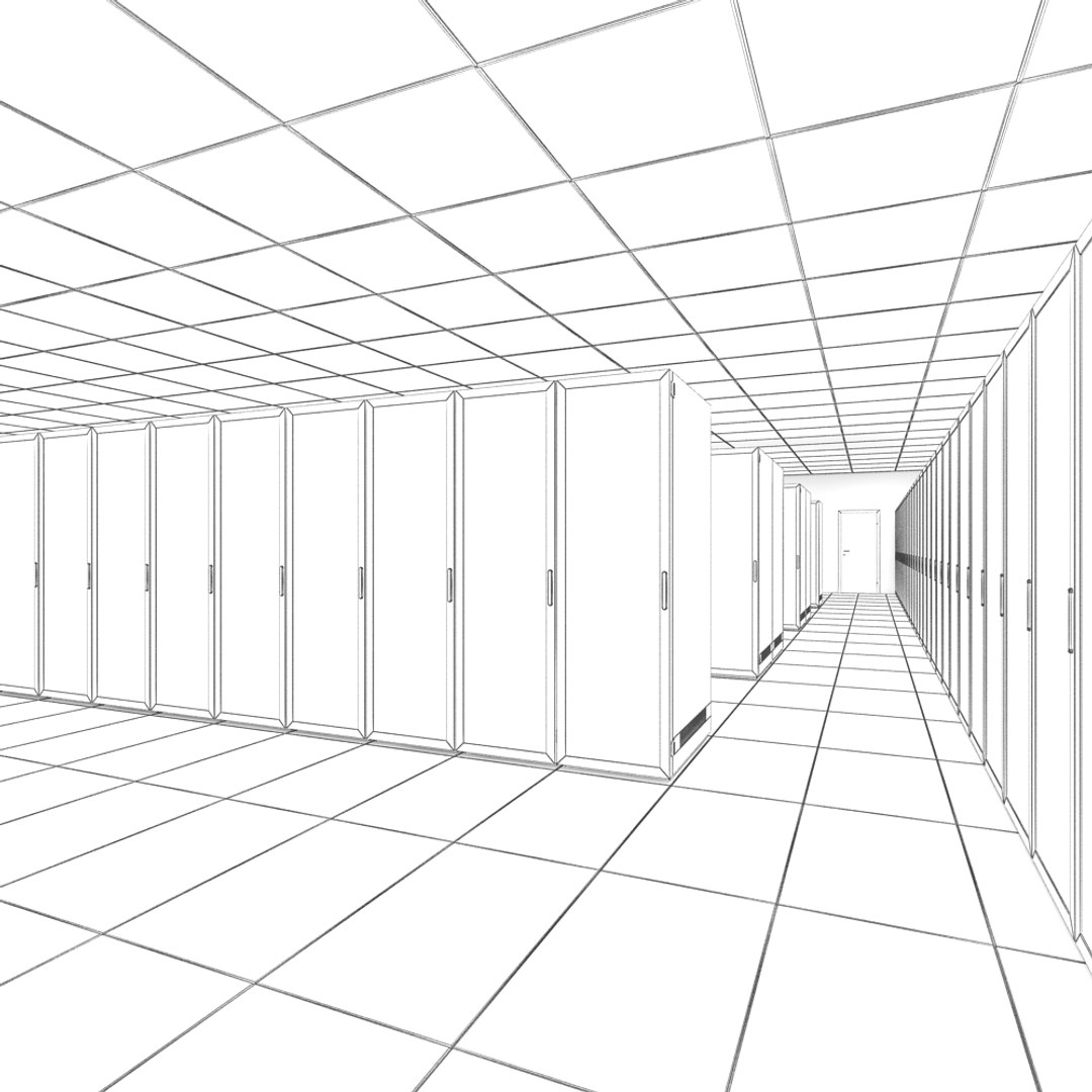 3d Server Room Model