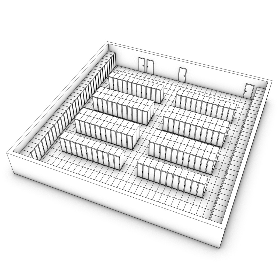 3d Server Room Model