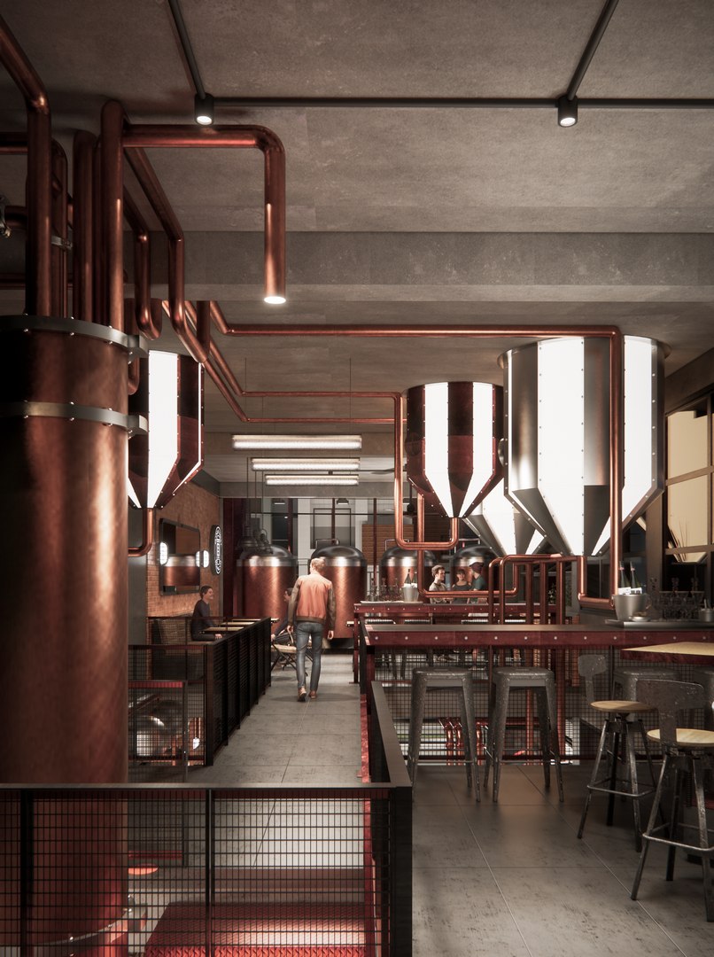 TAPROOM BREWERY ARCHITECTURE AND INTERIOR DESIGN 3D Model - TurboSquid ...