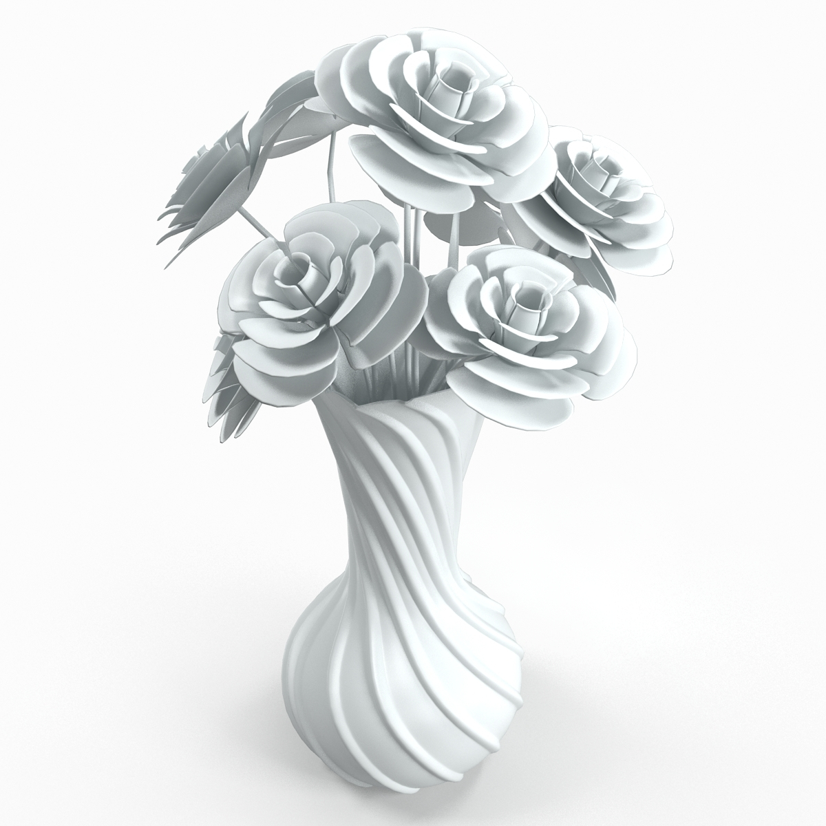 free flower vase 3d model