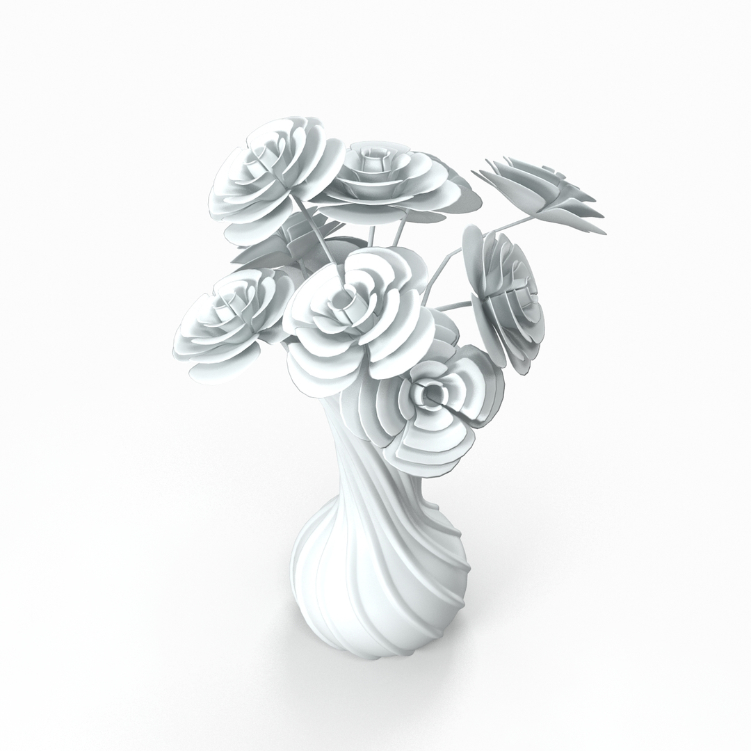free flower vase 3d model