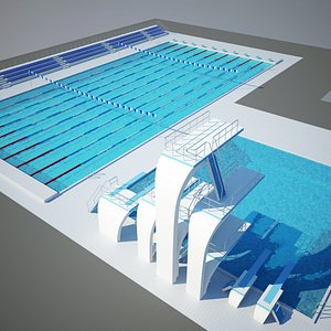 organic swimming pool 3d model