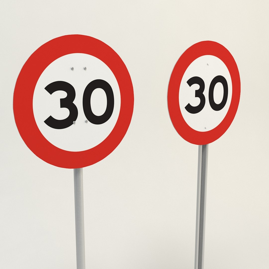 Speed Limit-30 3d Model