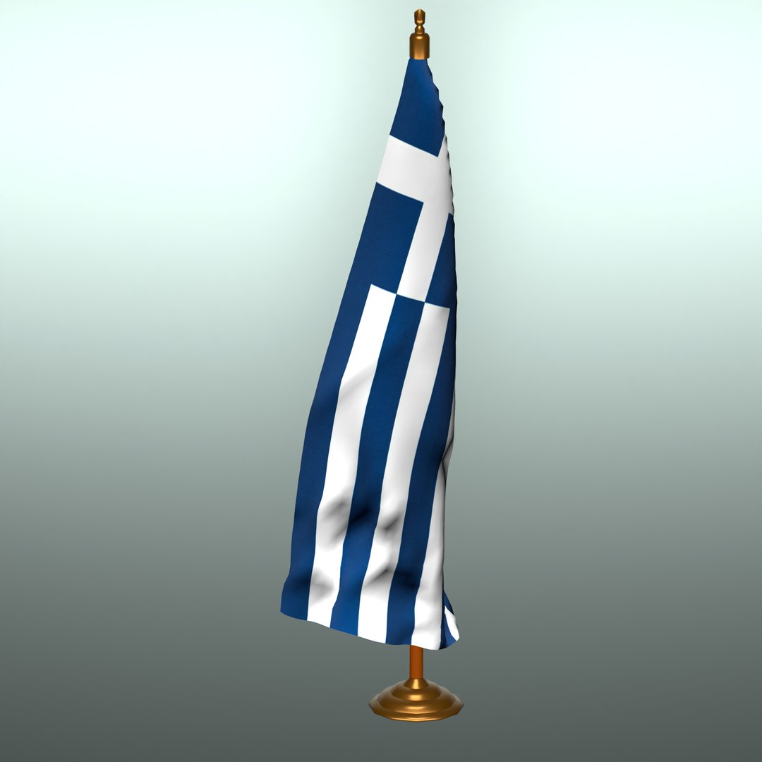 GREECE Table Flag T 3D Model - TurboSquid 2282046