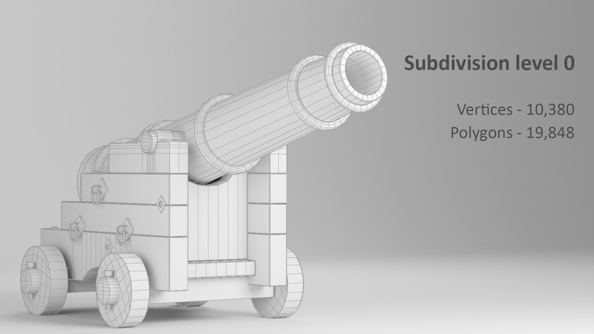 3D Medieval Pirate Cannon Model - TurboSquid 2347971