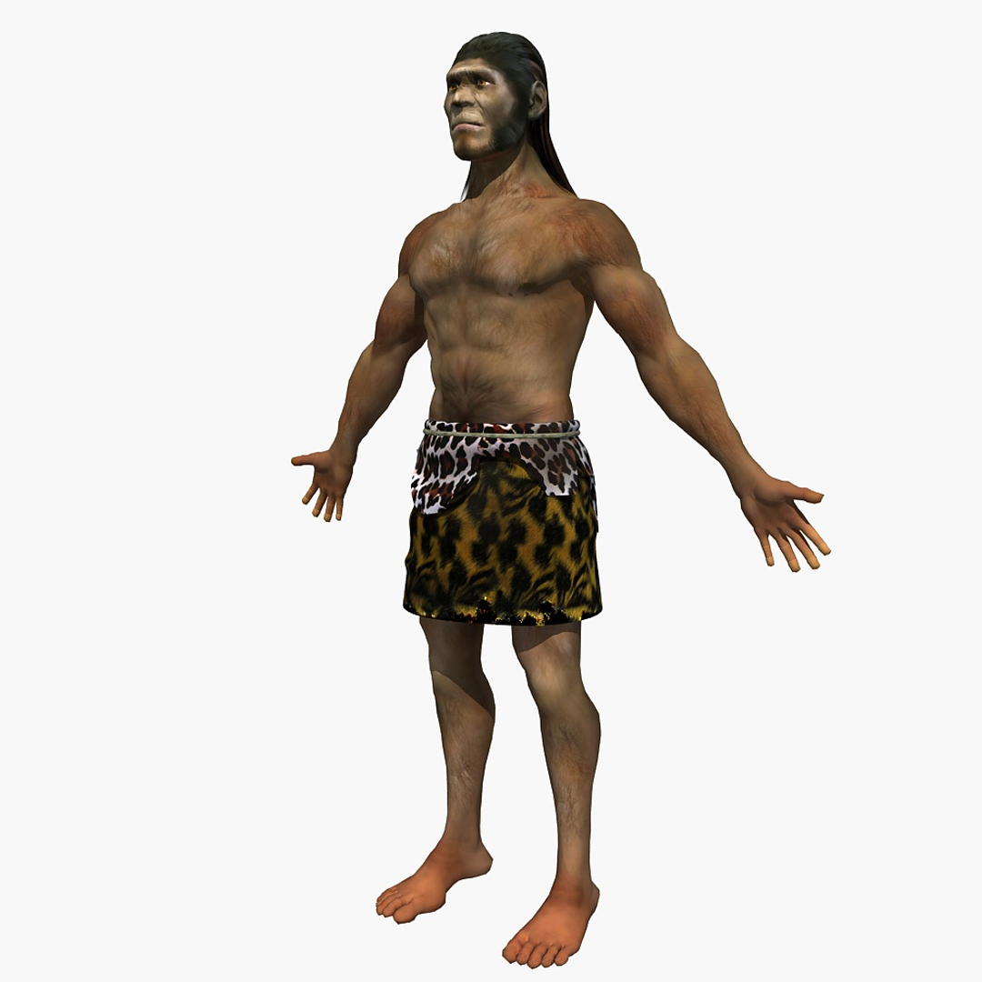 Australopithecus man male 3D model - TurboSquid 1396209