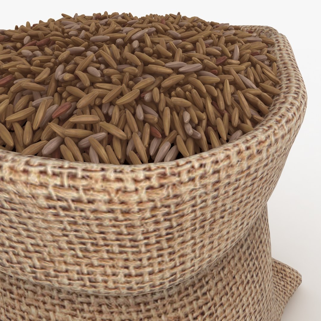 Realistic Sack Rice Set 3D Model - TurboSquid 1203089