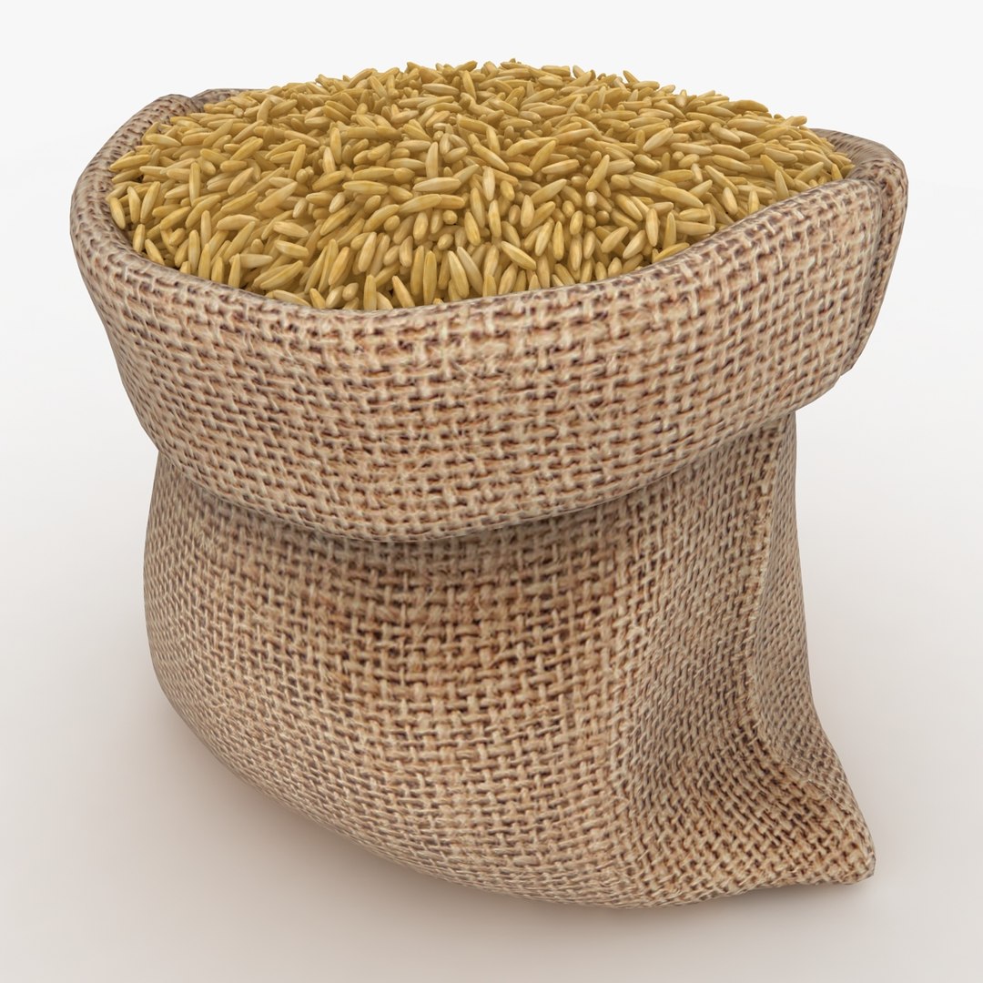 Realistic Sack Rice Set 3D Model - TurboSquid 1203089
