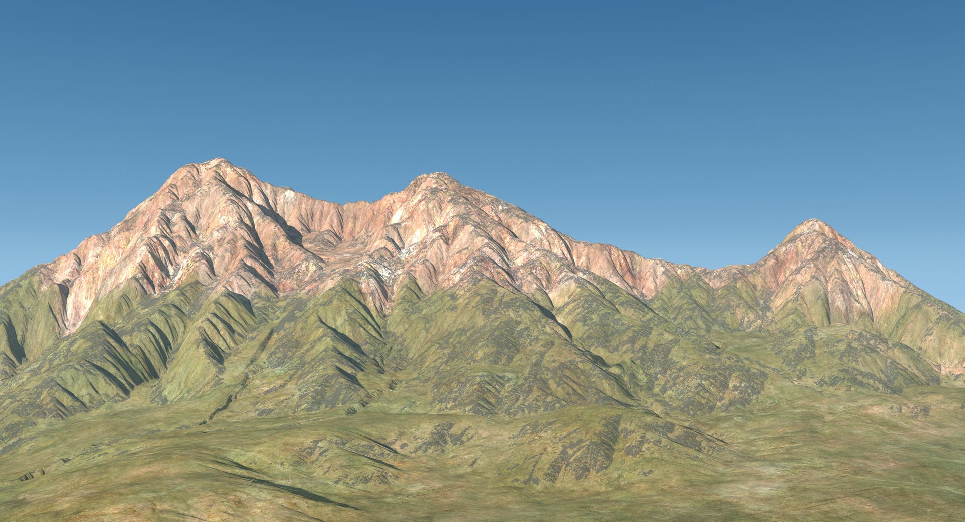 3d Mountain Range Terrain Landscape