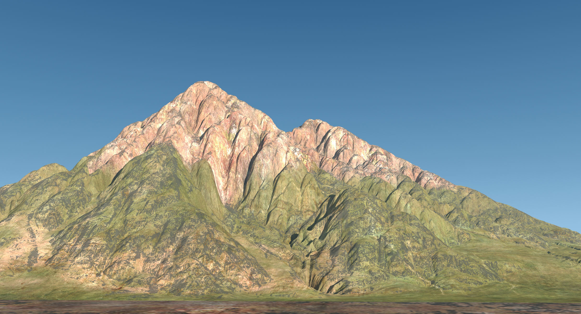 3d mountain range terrain landscape