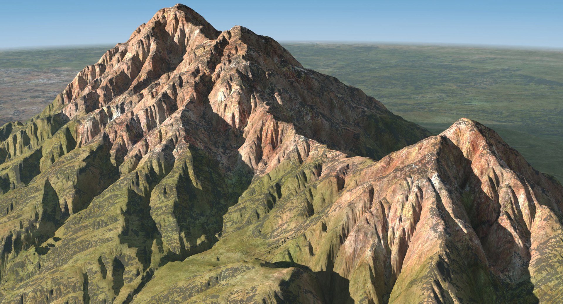 3d Mountain Range Terrain Landscape