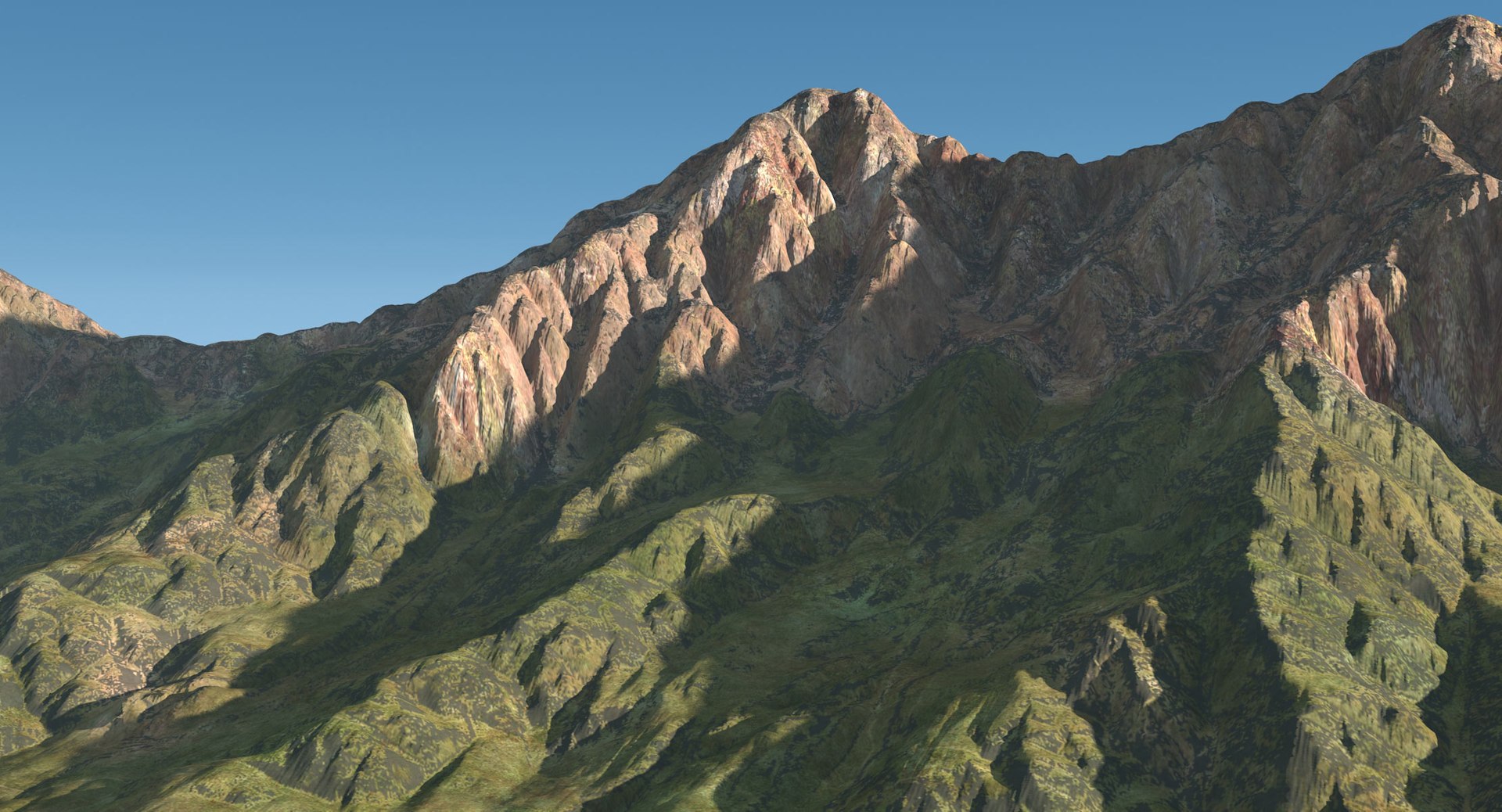 3d Mountain Range Terrain Landscape