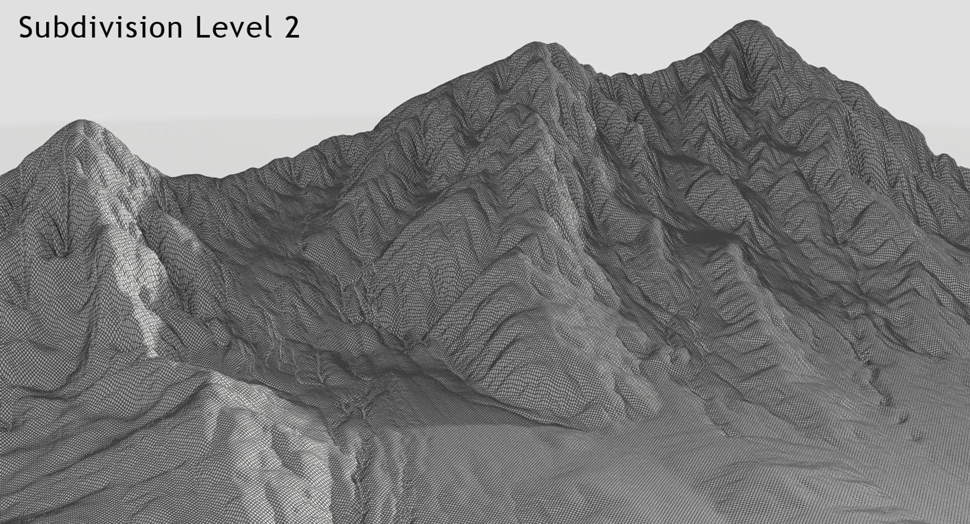 3d Mountain Range Terrain Landscape