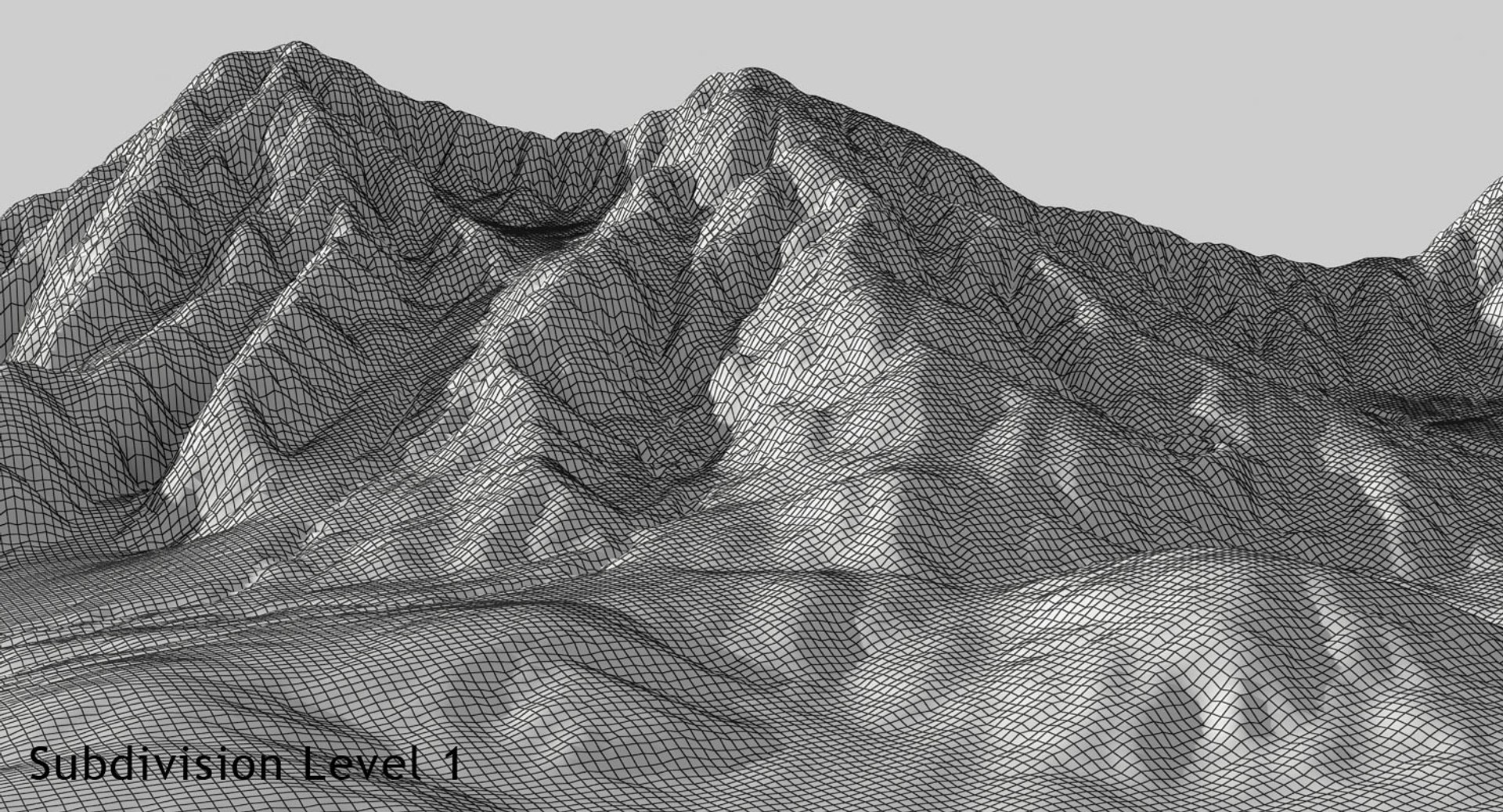 3d Mountain Range Terrain Landscape