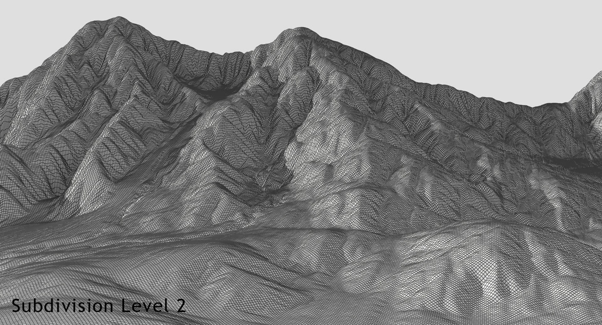 3d Mountain Range Terrain Landscape
