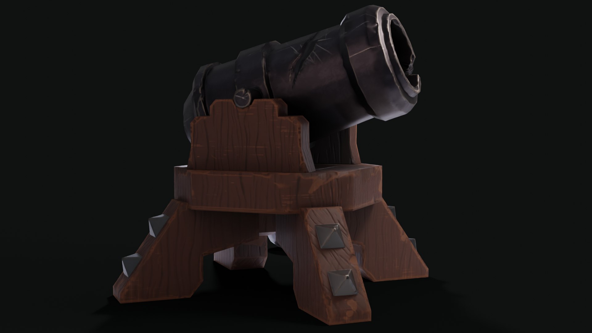3D Stylized Cannon Low Poly 3d Model - TurboSquid 1982782