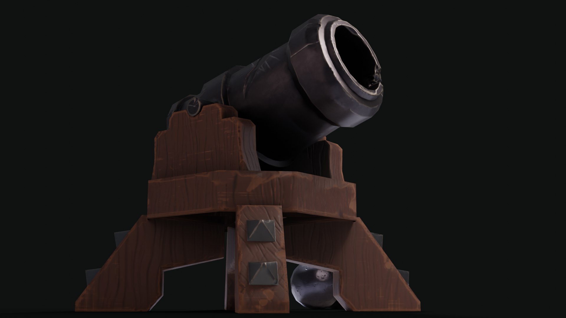 3D Stylized Cannon Low Poly 3d Model - TurboSquid 1982782