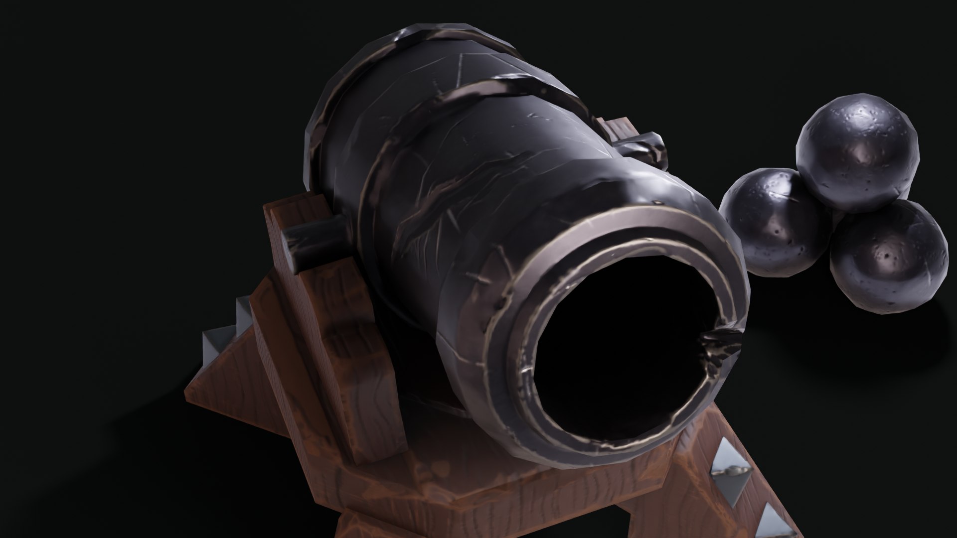 3D Stylized Cannon Low Poly 3d Model - TurboSquid 1982782