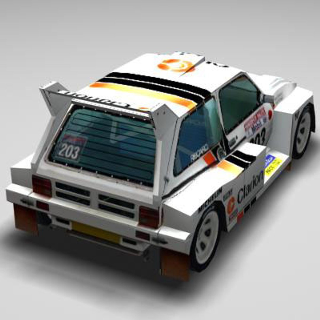 Metro 6r4 Rally Car 3d Model