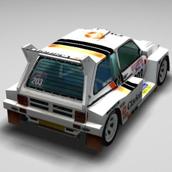 metro 6r4 rally car 3d model