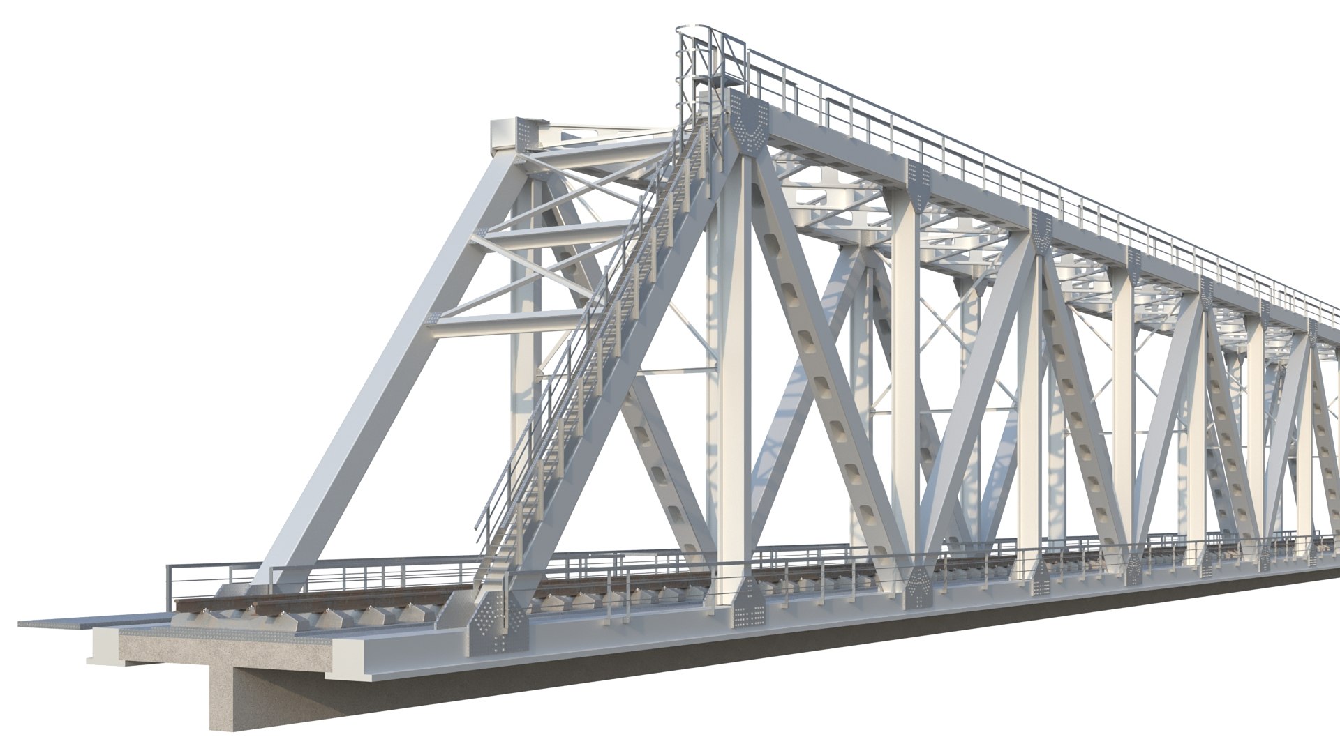 Railroad Truss Bridge 3D model - TurboSquid 2175946
