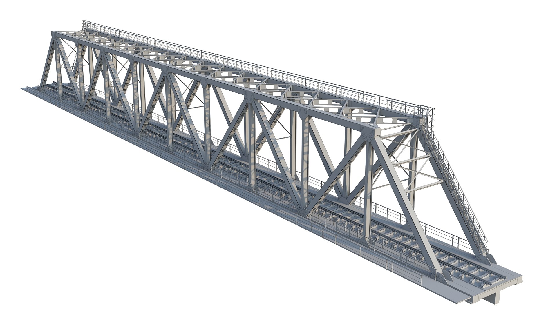 Railroad Truss Bridge 3D model - TurboSquid 2175946