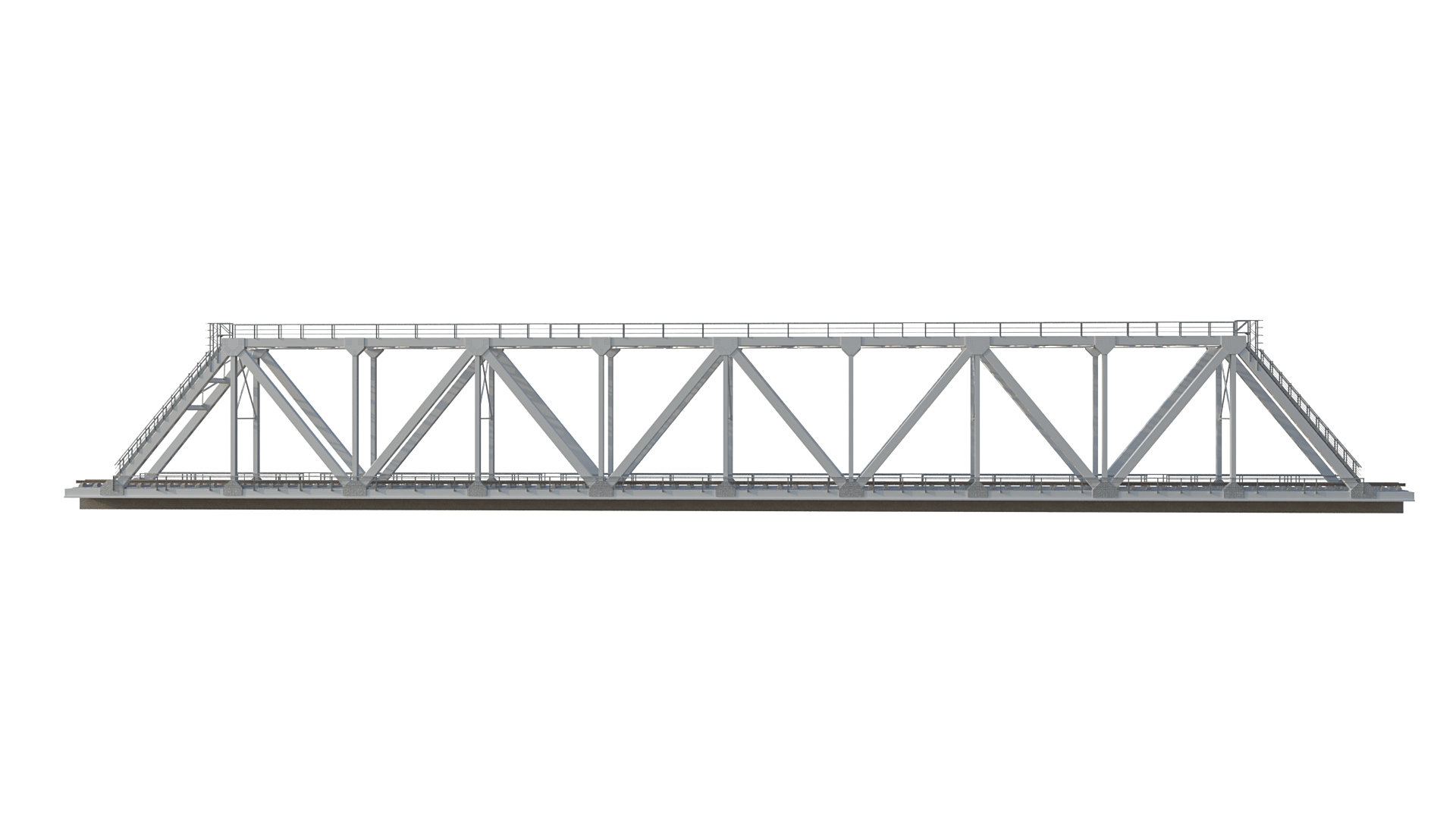 Railroad Truss Bridge 3D model - TurboSquid 2175946