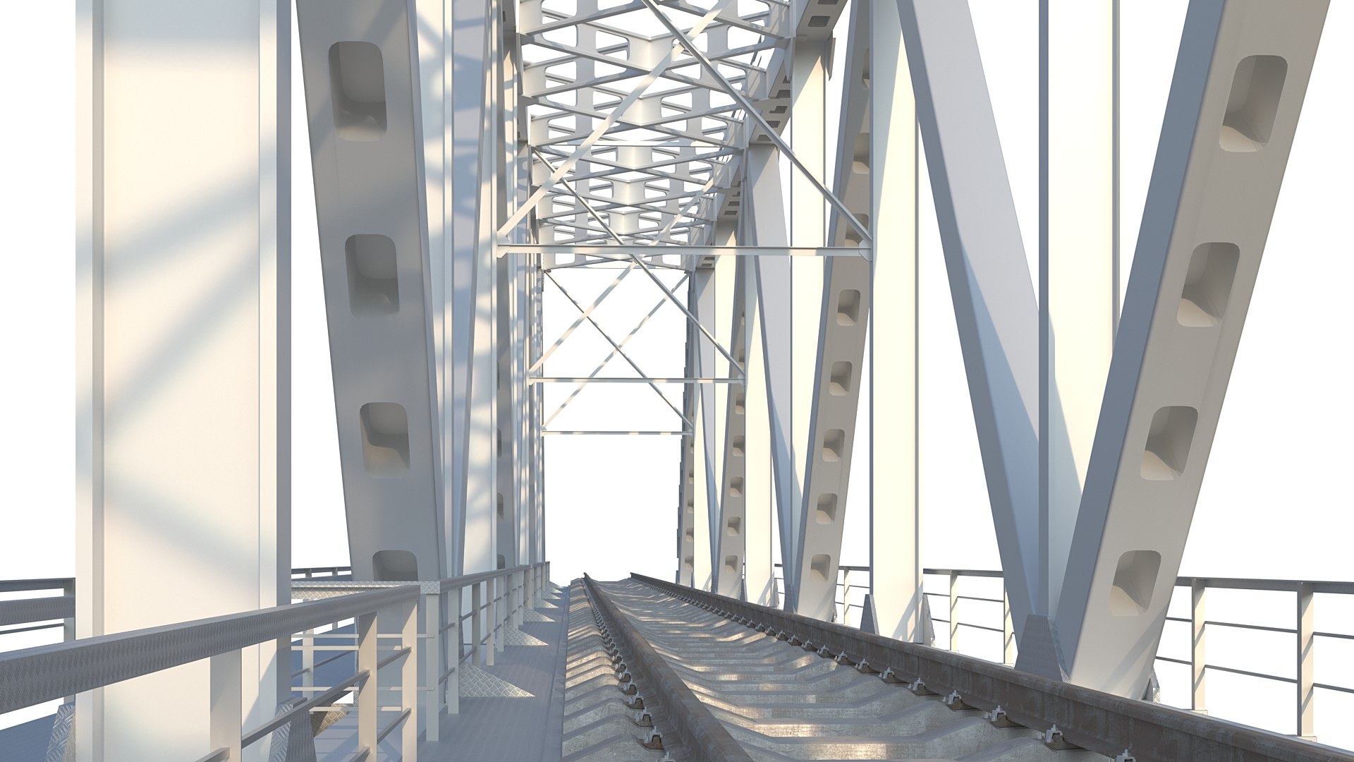 Railroad Truss Bridge 3D model - TurboSquid 2175946