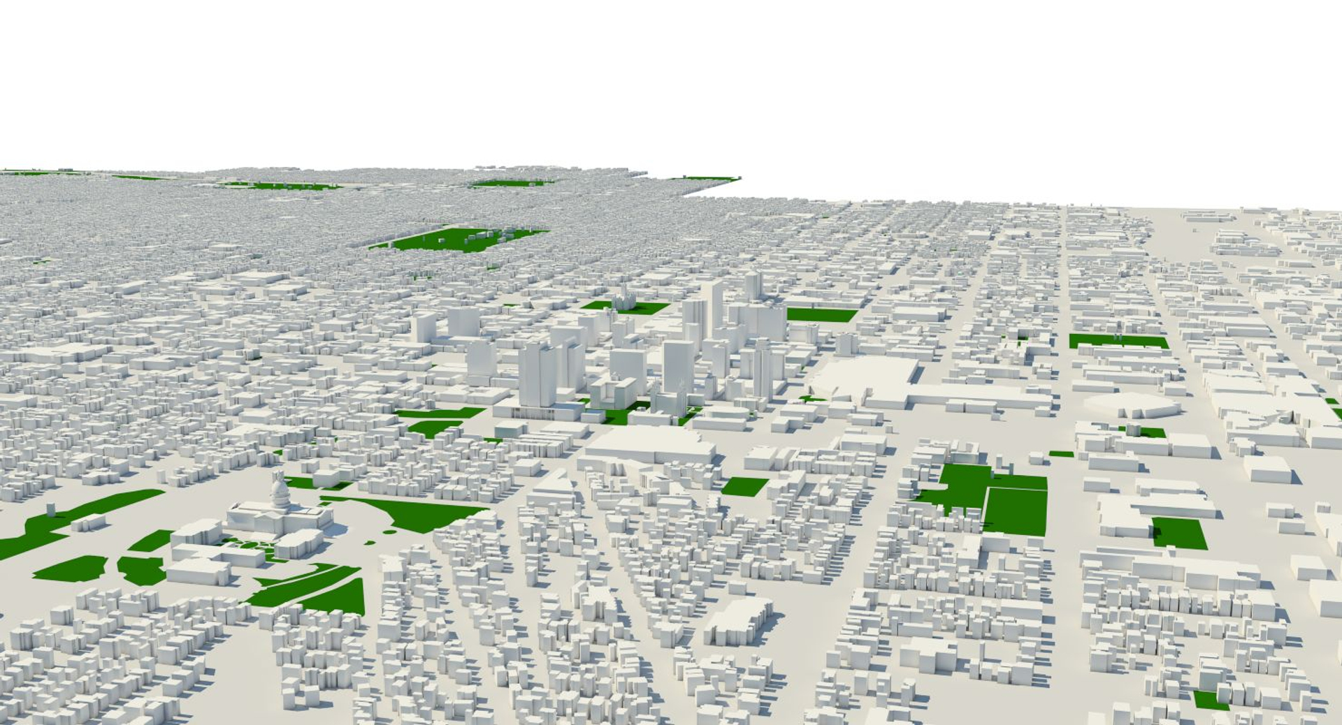 Salt Lake City Cityscape 3d Model