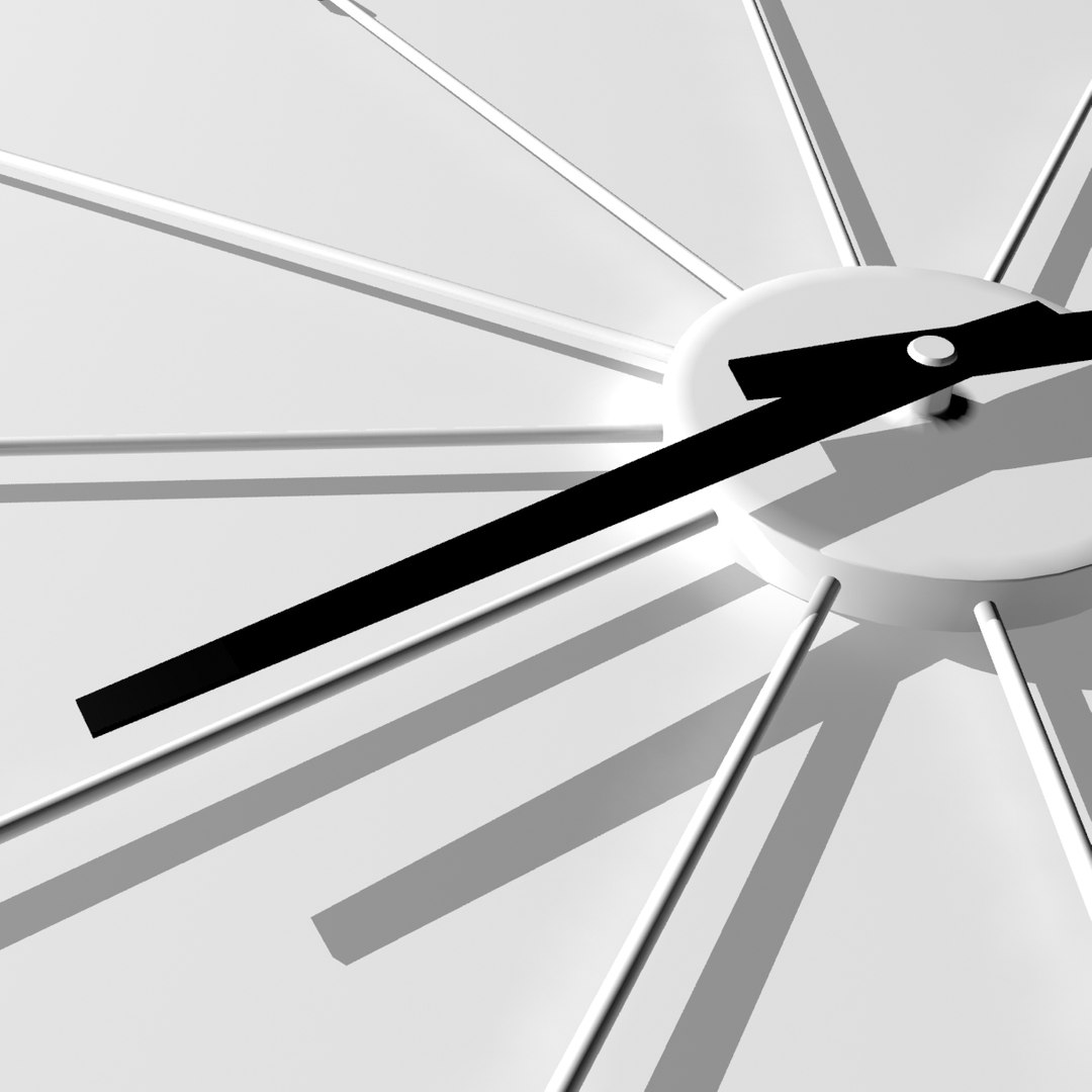Spike Wall Clock 3d Model