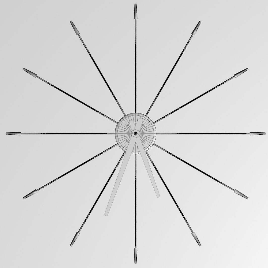 Spike Wall Clock 3d Model