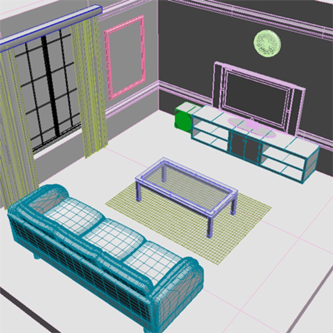 Living Room 3d Model