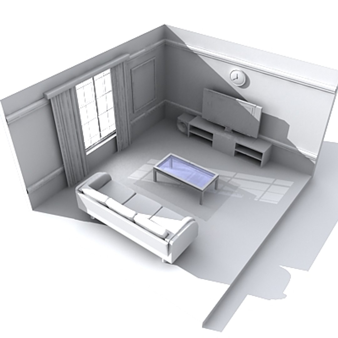 Living Room 3d Model