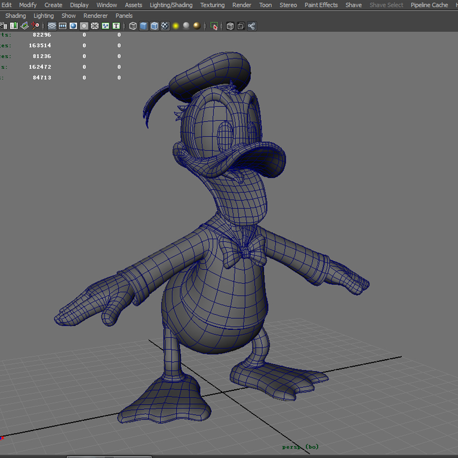 donald duck 3d model