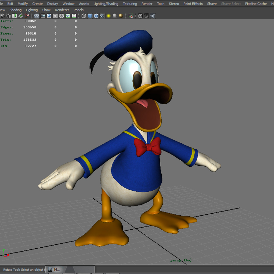donald duck 3d model