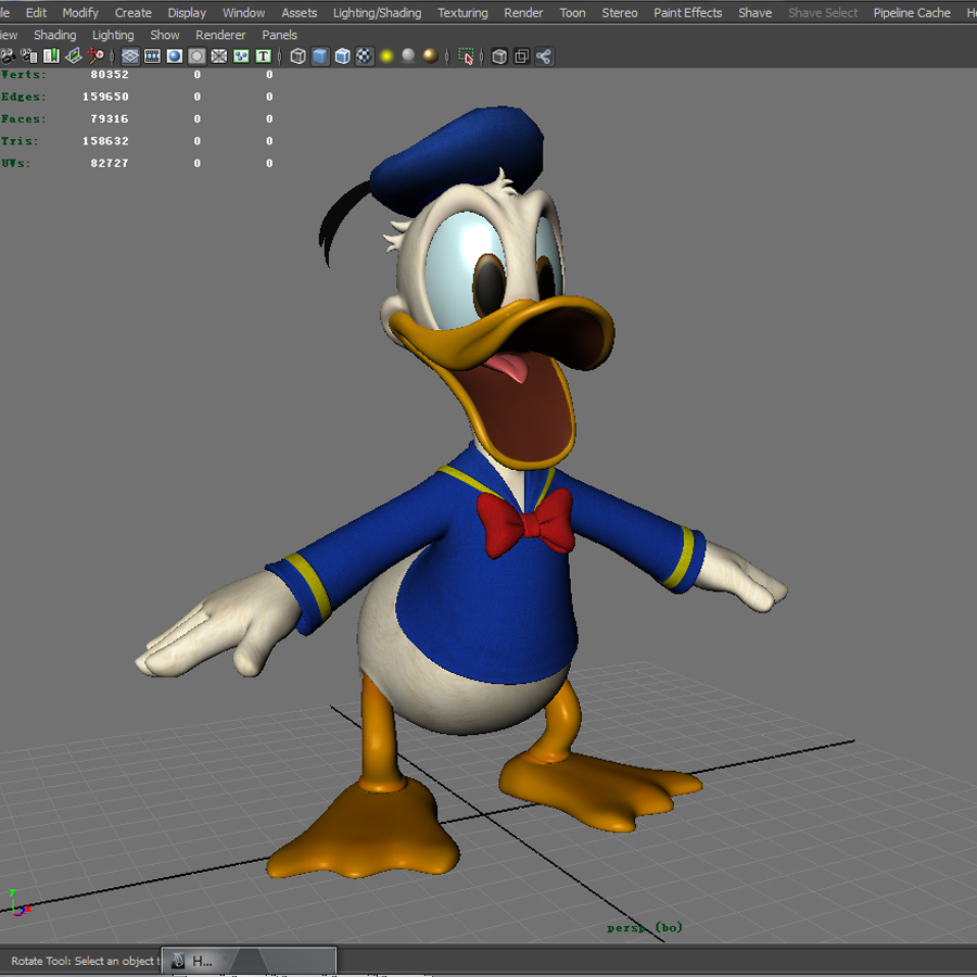 donald duck 3d model