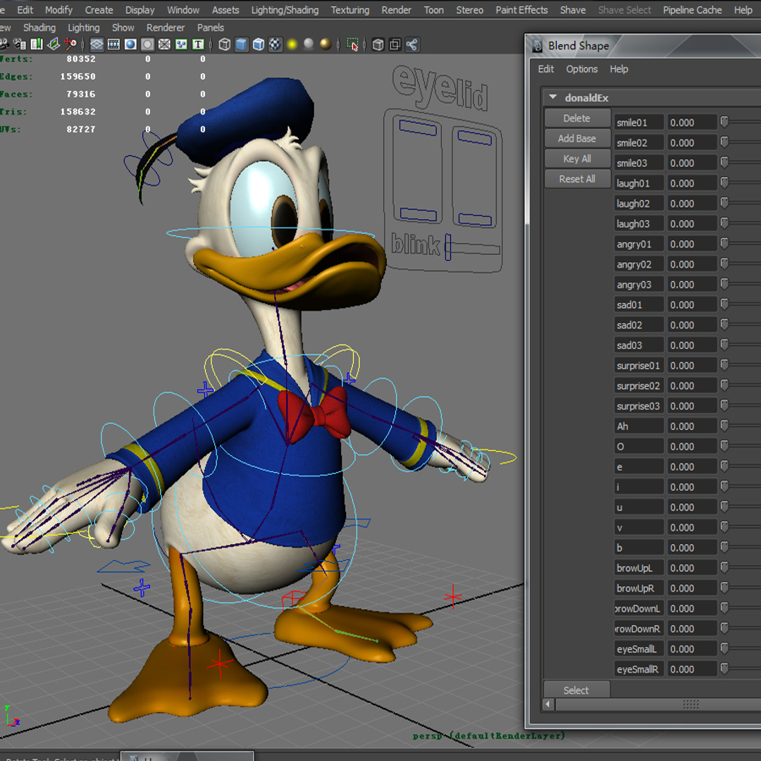 donald duck 3d model
