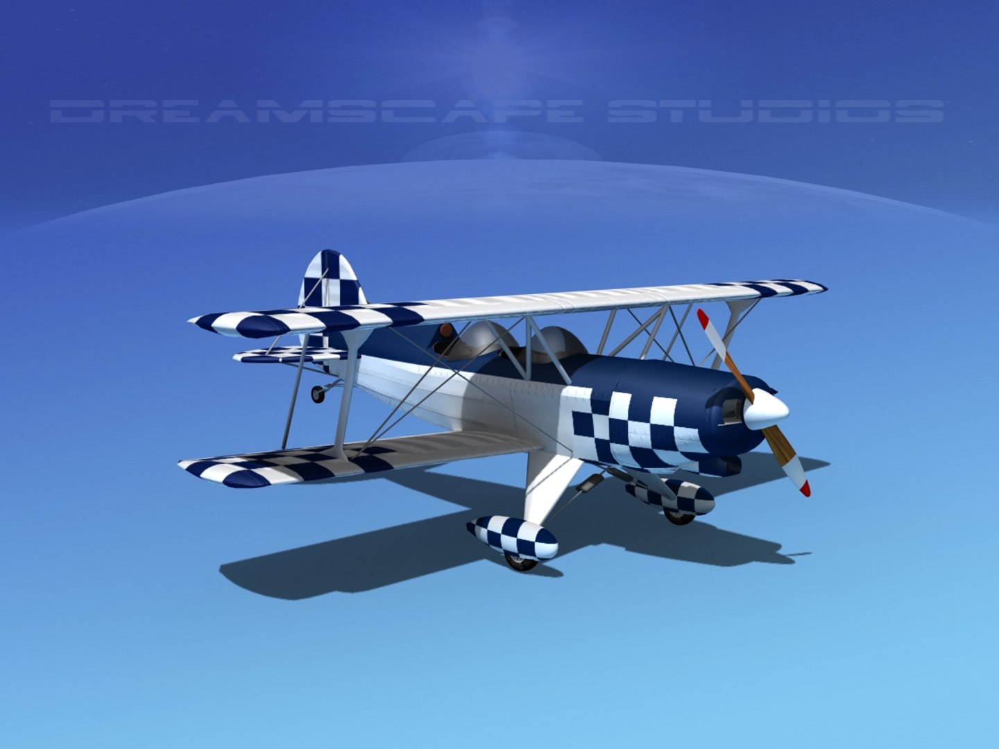 acro sport biplane ii 3d model