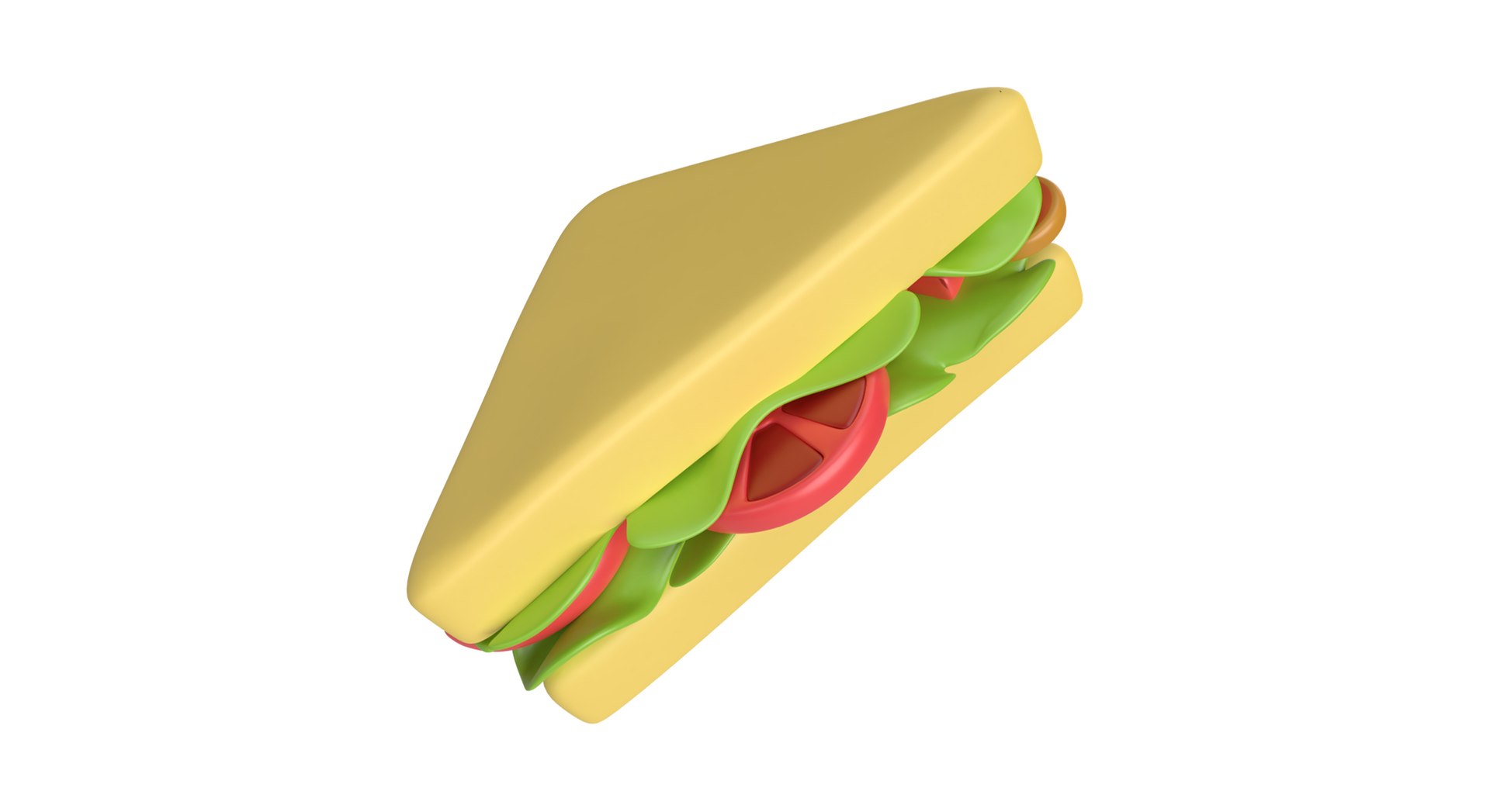 Cartoon Sandwich 3D Model - TurboSquid 1960805