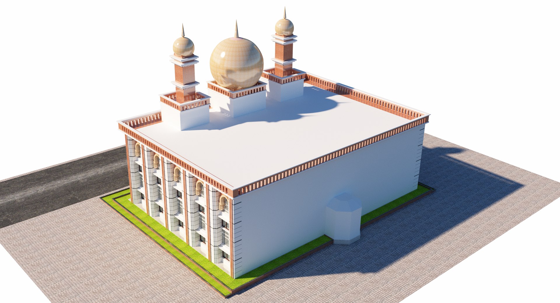 3D Mosque Model - TurboSquid 1554433