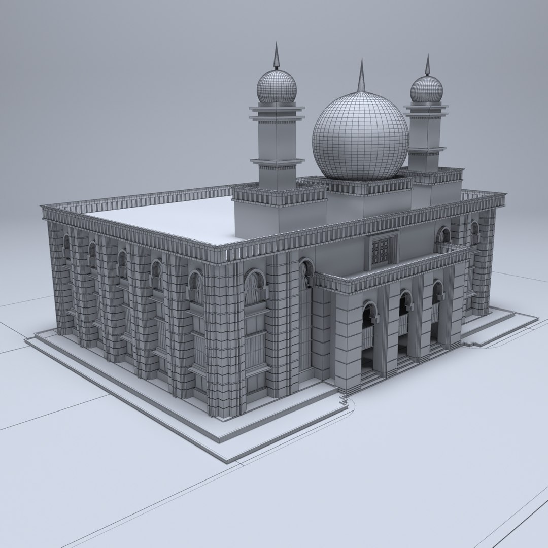 3D Mosque Model - TurboSquid 1554433