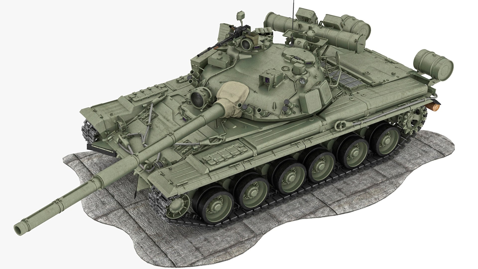3D T-80B Main Battle Tank Model - TurboSquid 2267083