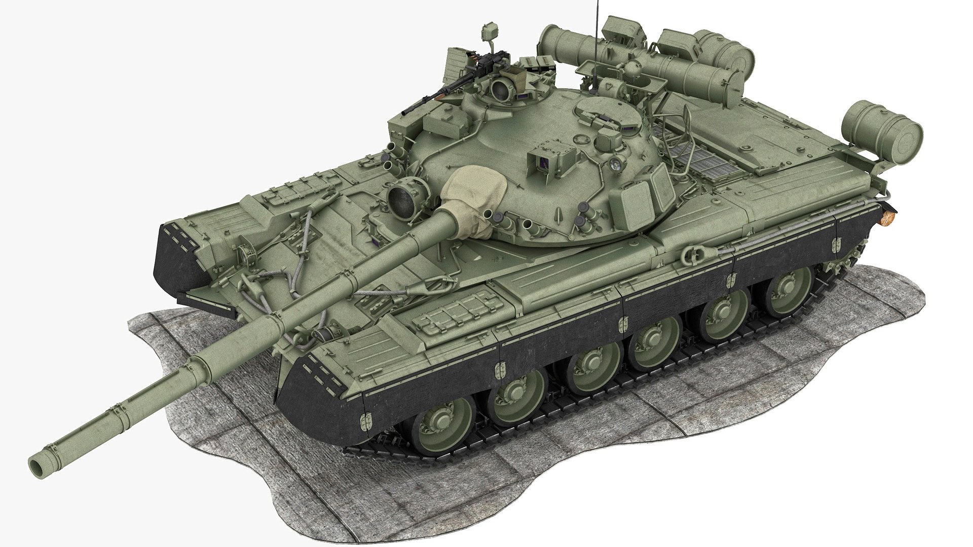 3D T-80B Main Battle Tank Model - TurboSquid 2267083